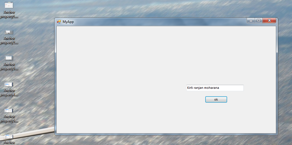 Anchor Property in Window Form in Visual Studio 2015